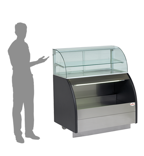 Commercial Open Front Merchandiser With Display Deck...