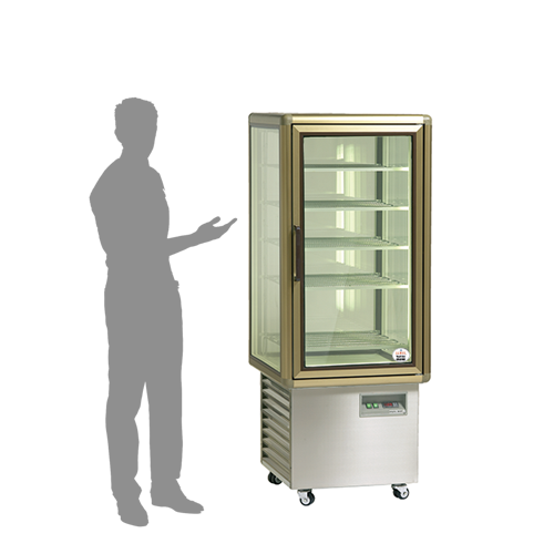 Commercial Rotating 4 Sided Glass Display Freezer