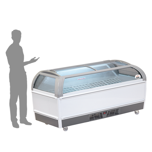 Commercial Wall Site Display Freezer with Side Visib...